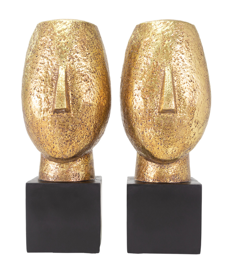 Modern Face Bookends — Rockwall Artisan Home